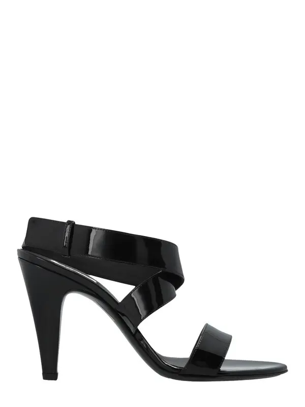 Alaïa Leather Heeled Sandals - Black