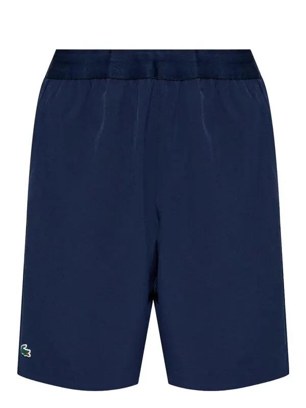 Lacoste Shorts With Logo Patch - Navy Blue