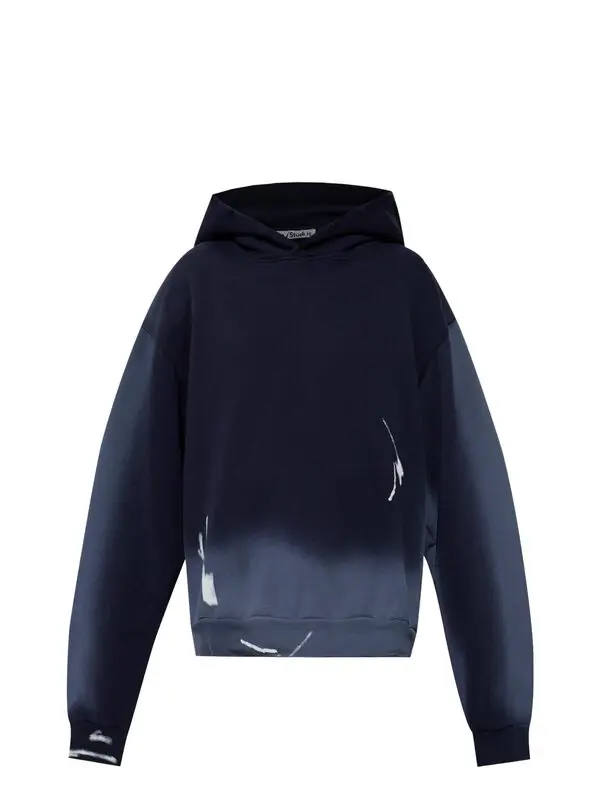 Acne Studios Printed Oversized Sweatshirt - Navy Blue