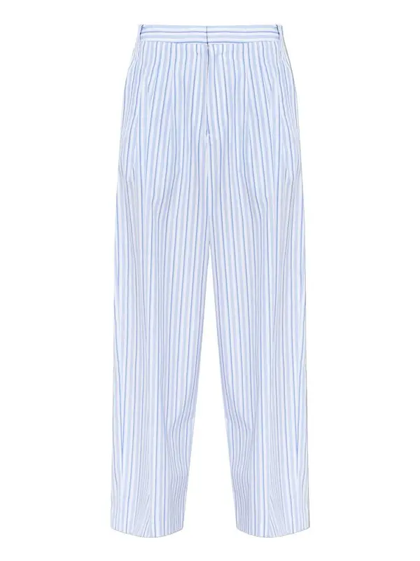 Rag & Bone Striped Cotton Trousers - Blue