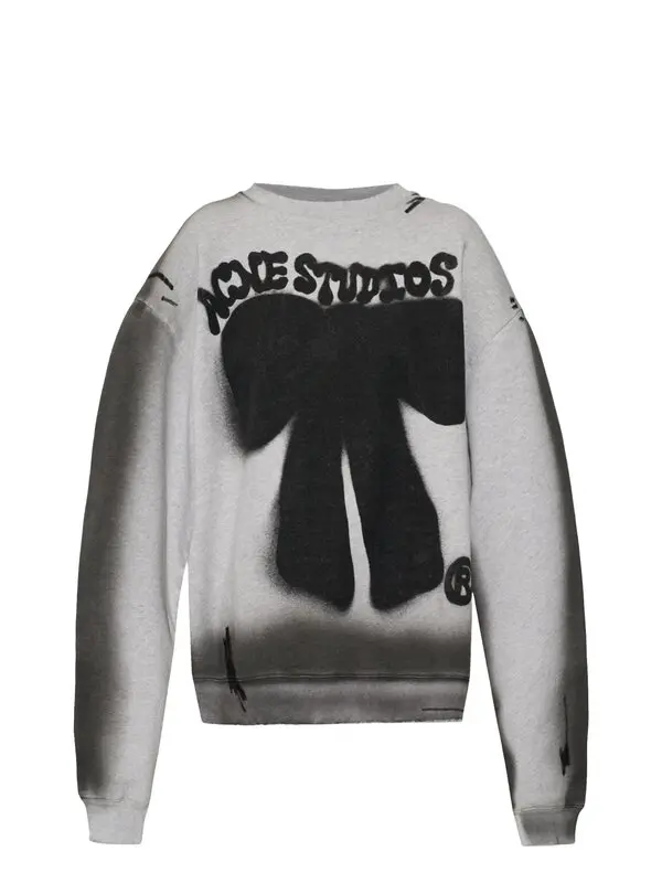 Acne Studios Printed Oversized Sweatshirt - Grey