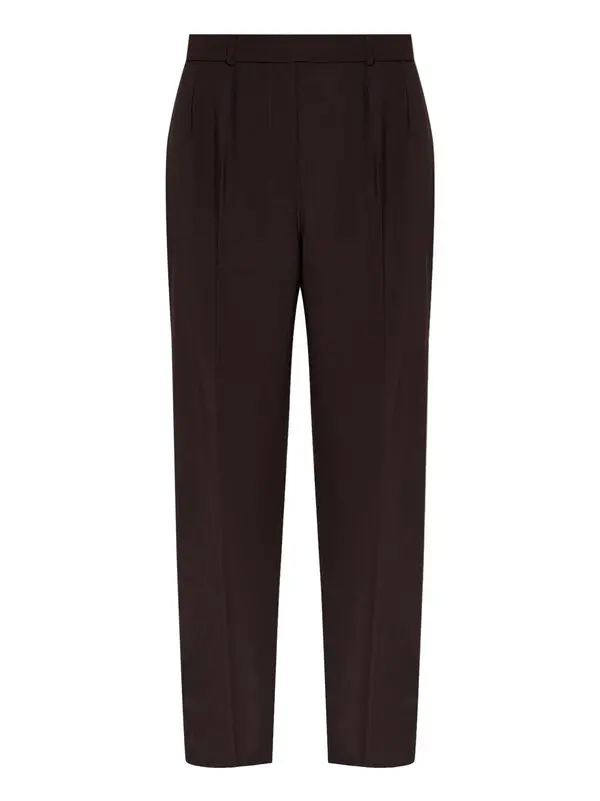 Lacoste Tailored Pleated Trousers - Brown