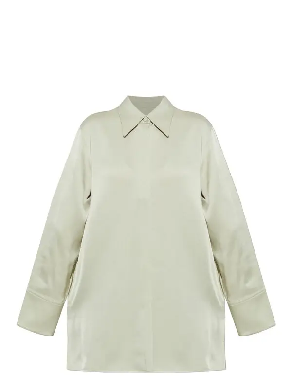JIL SANDER Loose-fit Satin Shirt - Green
