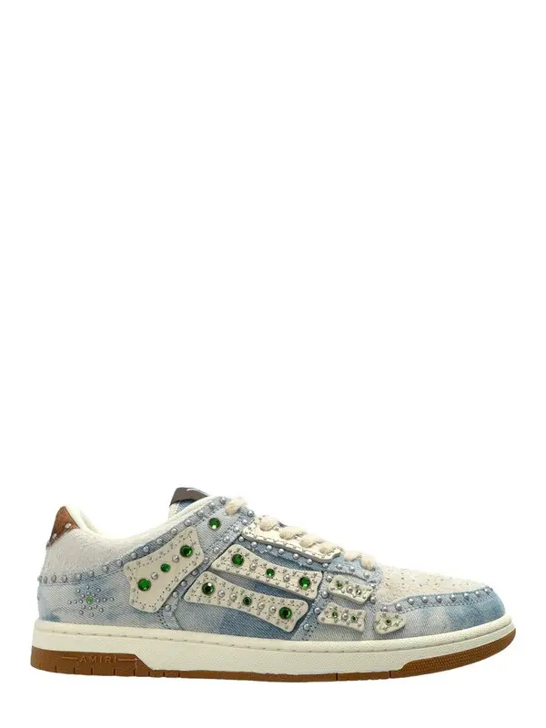Amiri Studded Skeleton Sneakers - Light Blue