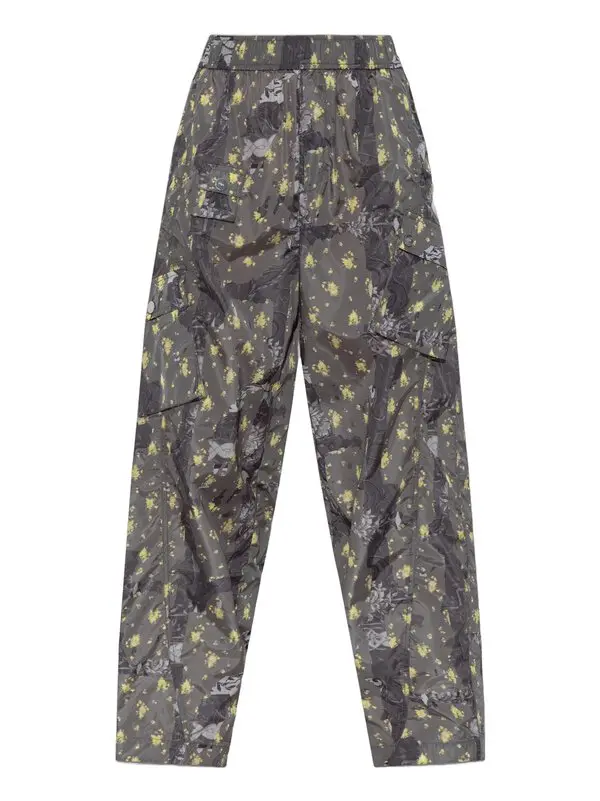GANNI Loose Fit Camouflage Trousers - Grey