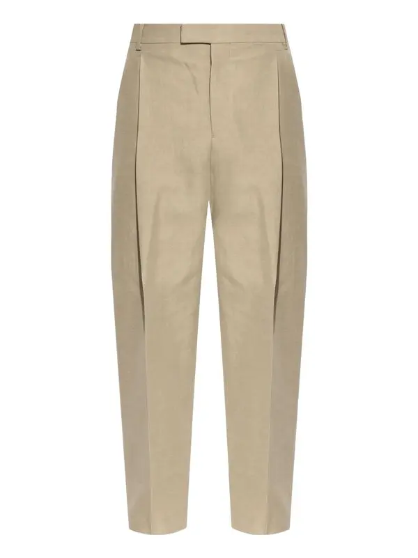 FERRAGAMO Creased Trousers - Beige