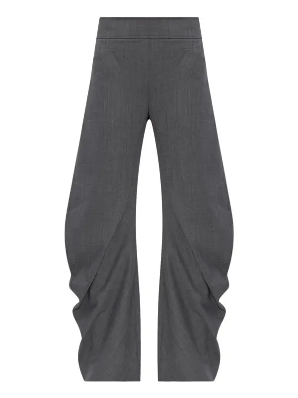 GANNI Wide-leg Trousers - Grey