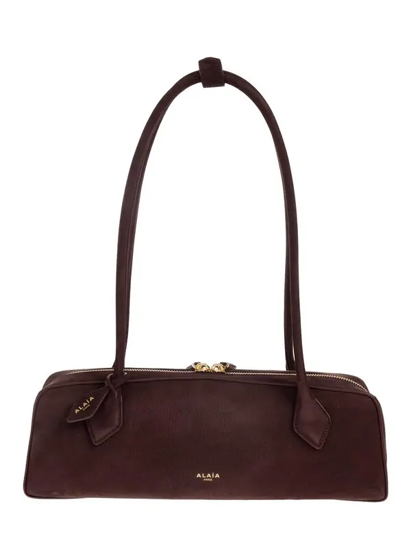 Alaïa Le Teckel Medium Satin Bag - Burgundy