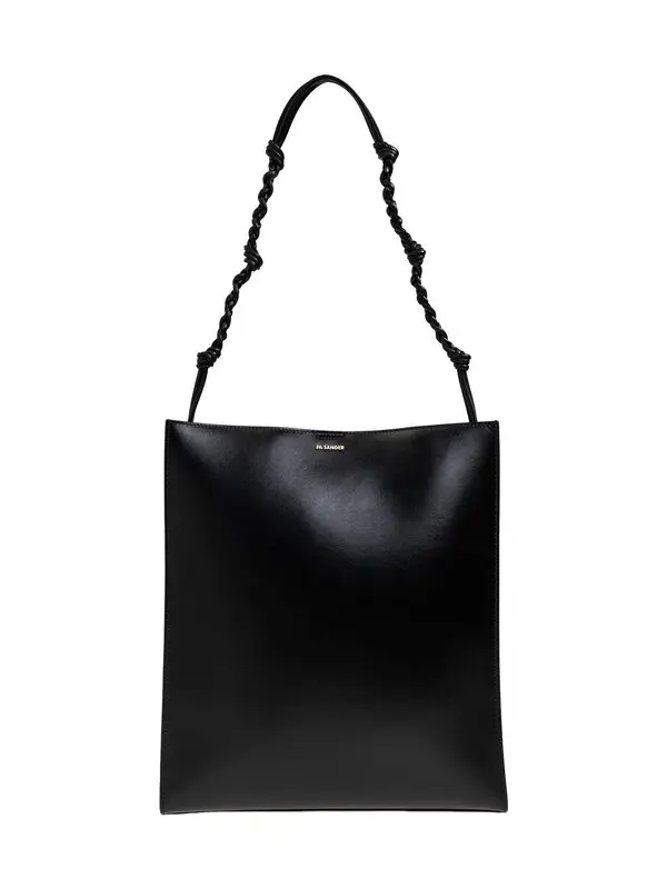 JIL SANDER Leather Shopper Bag - Black