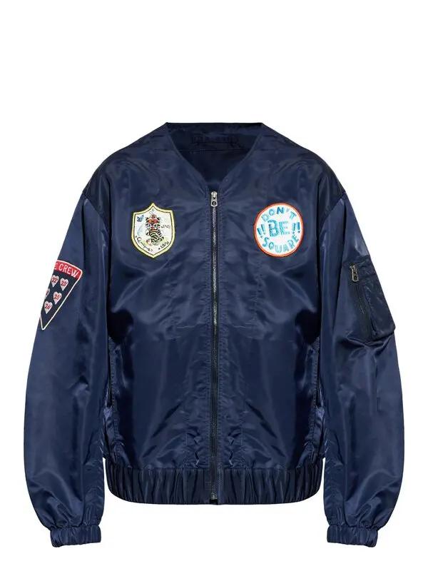 Kenzo Bomber Jacket With Patches - Navy Blue