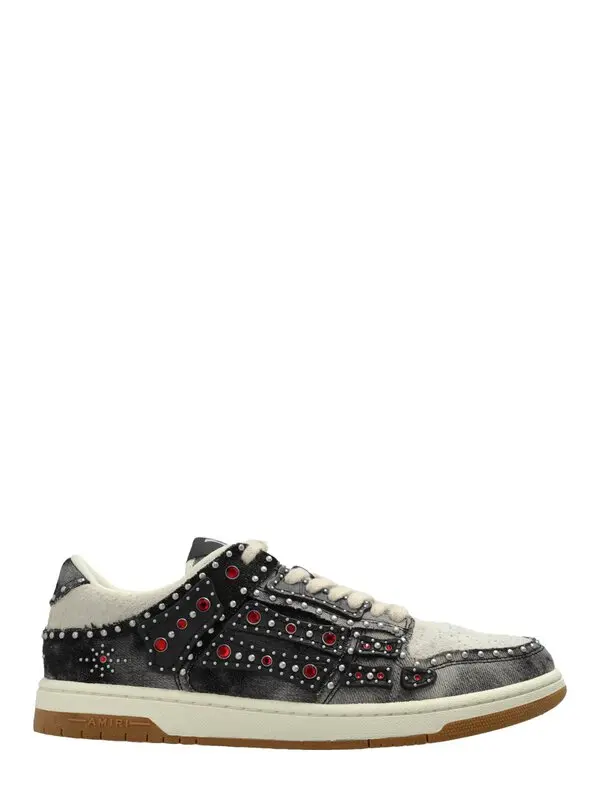 Amiri Studded Skeleton Top Low Sneakers - Black