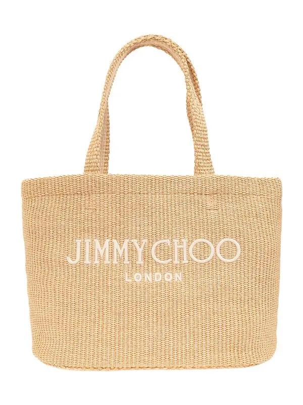JIMMY CHOO Beach Tote Shopper Bag - Beige