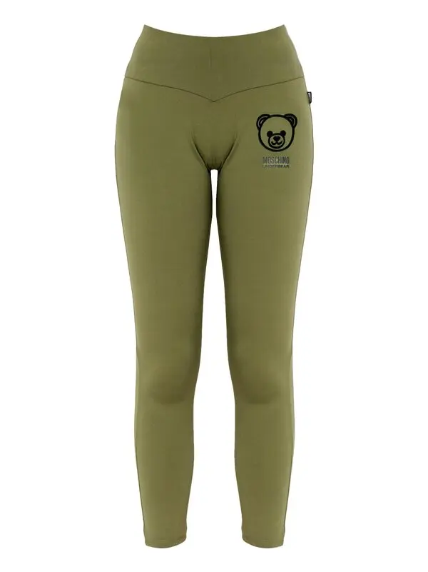 Moschino Leggings With Raised Logo - Green