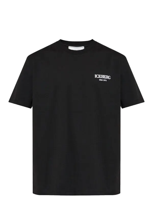 Iceberg T-shirt With Embroidered Logo - Black