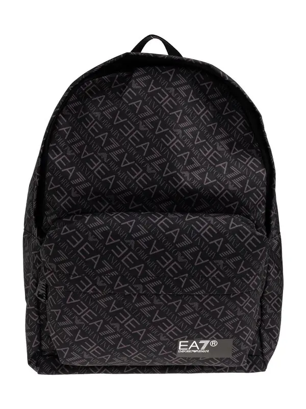 EA7 Monogram Backpack - Black