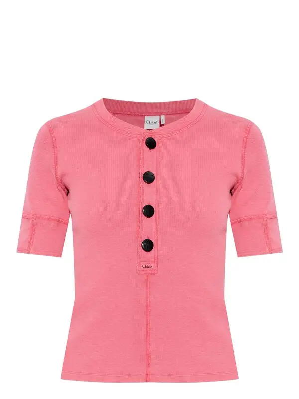 Chloé Vintage-effect Top - Pink