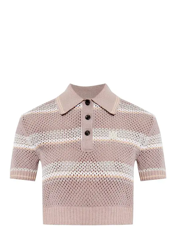 Amiri Polo With Logo - Pink