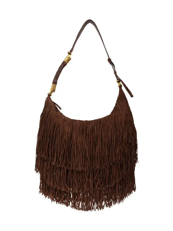Balmain Hobo Shoulder Bag - Brown