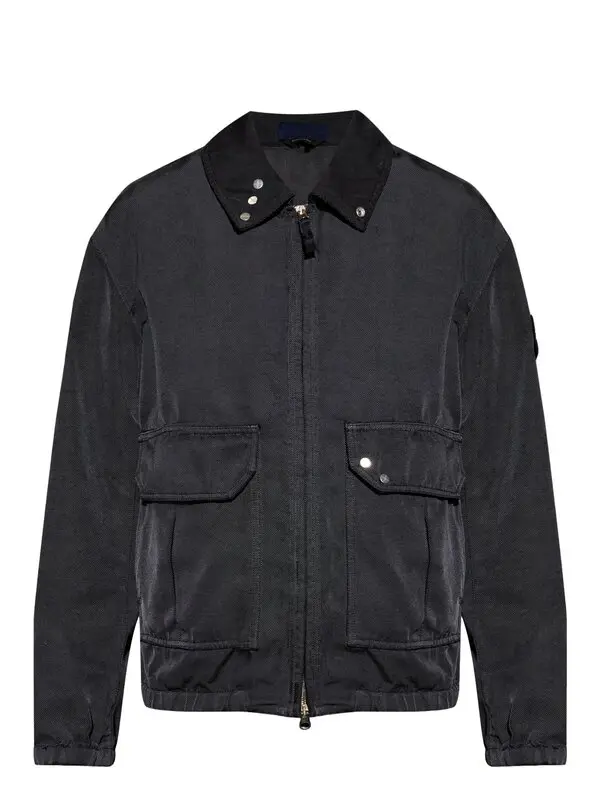 Stone Island Jacket With Patch - Black