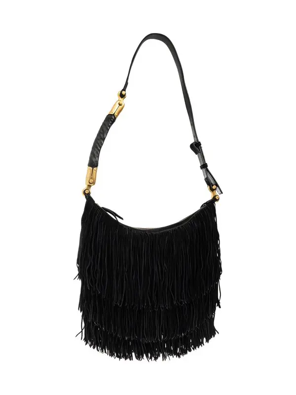Balmain Hobo Medium Shoulder Bag - Black