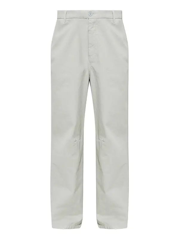 American Vintage Cotton Straight Trousers - Grey