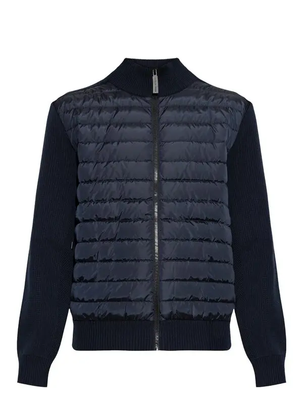 Canada Goose Cardigan With Quilted Front - Navy Blue