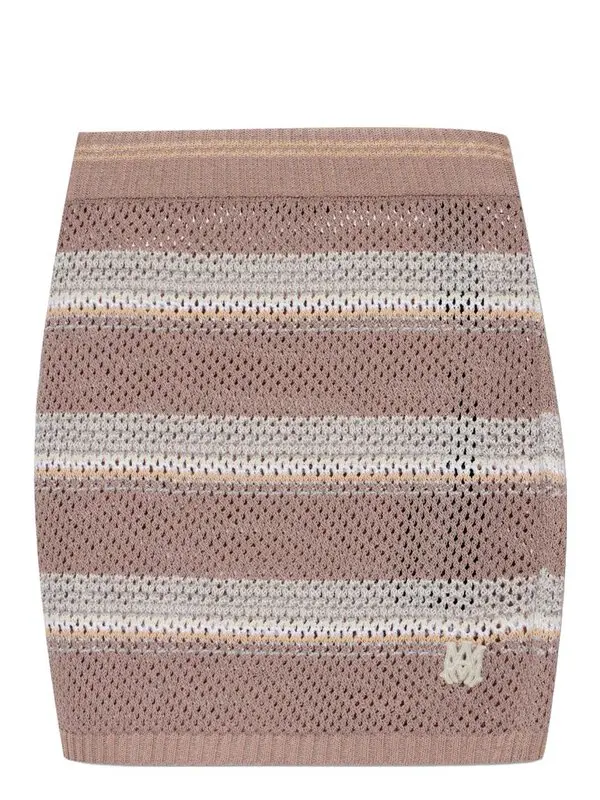 Amiri Mini Skirt With Logo - Pink
