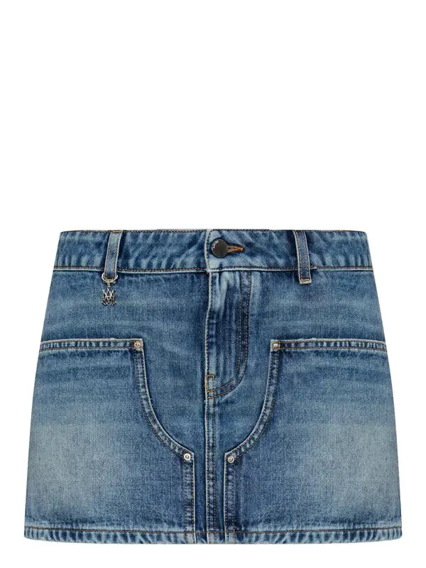 Amiri Short Denim Skirt - Blue