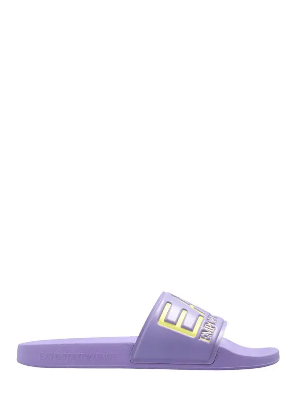 EA7 Logo Rubber Slides - Purple