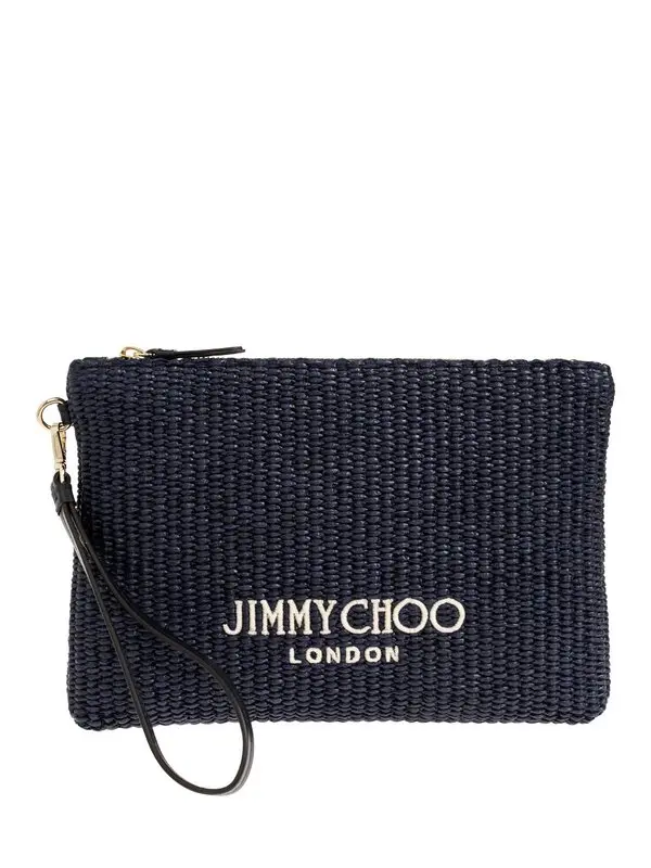 JIMMY CHOO Handbag With Logo - Navy Blue