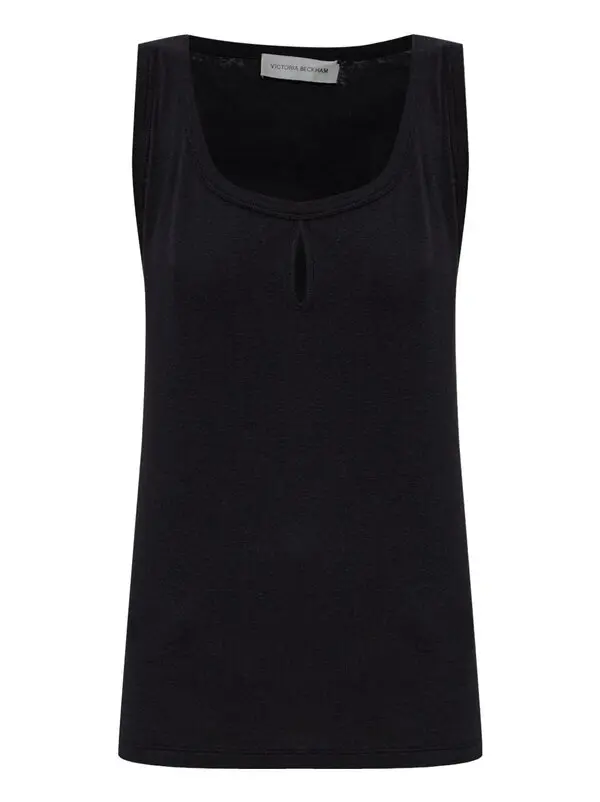 Victoria Beckham Sleeveless Top With Back Draping - Black