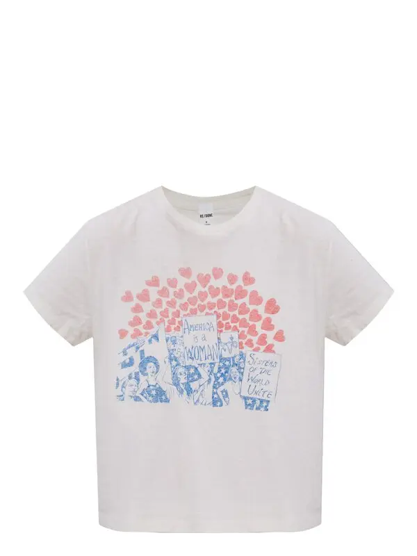 RE/DONE Printed T-shirt - White