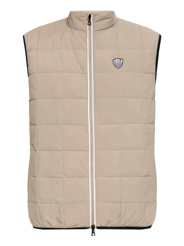 EA7 Insulated Vest With Logo - Beige