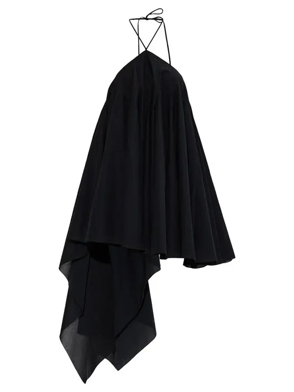 Jacquemus Pleated Asymmetrical Dress - Black
