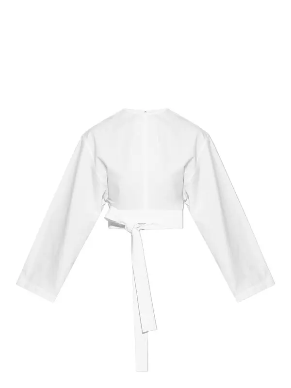 Alaïa Short Top With Decorative Tie - White