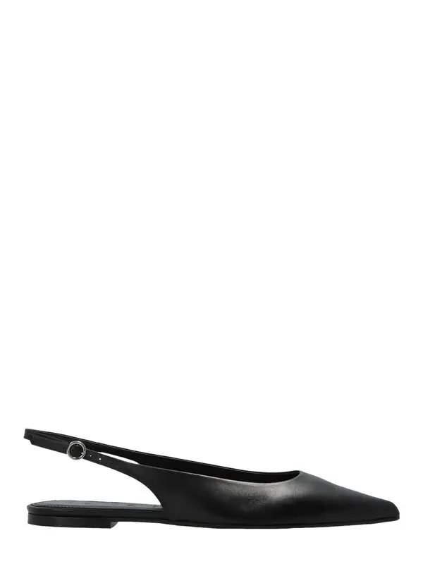 AeydĒ Annora Leather Slingbacks - Black