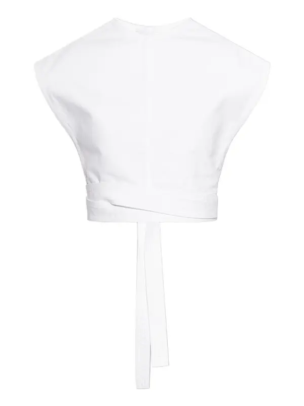 Alaïa Denim Tie Top - White