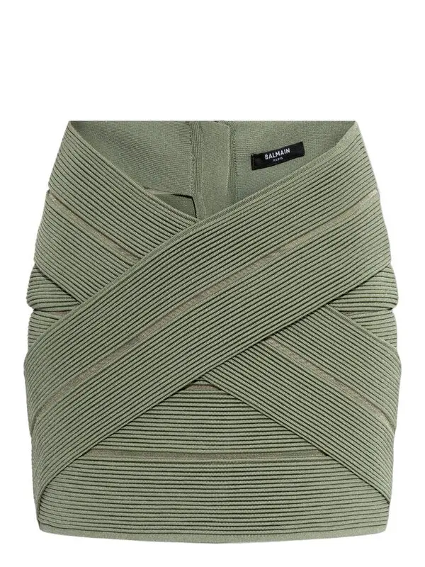 Balmain Mini Skirt - Green