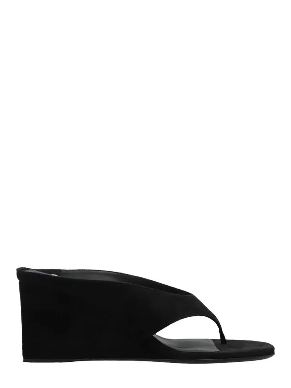 Alaïa Suede Wedge Mules - Black