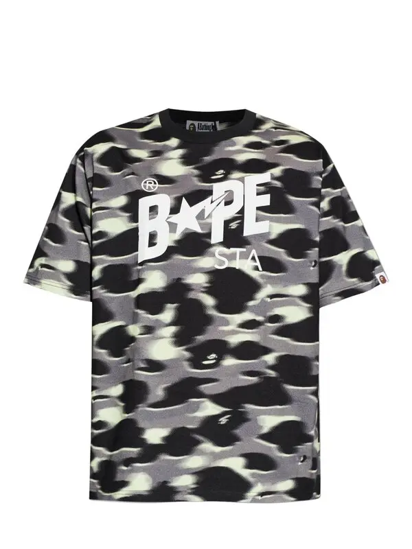 A BATHING APE T-shirt With Logo - Grey