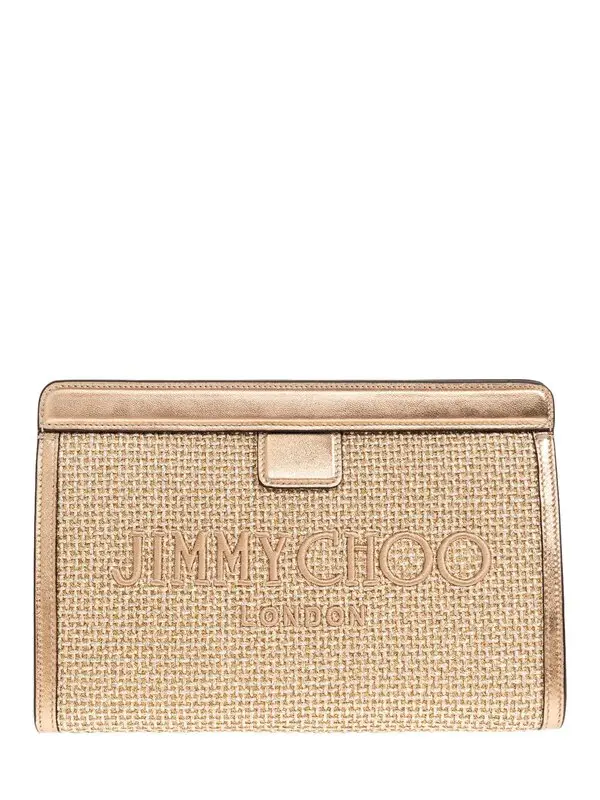 JIMMY CHOO Avenue Clutch - Gold
