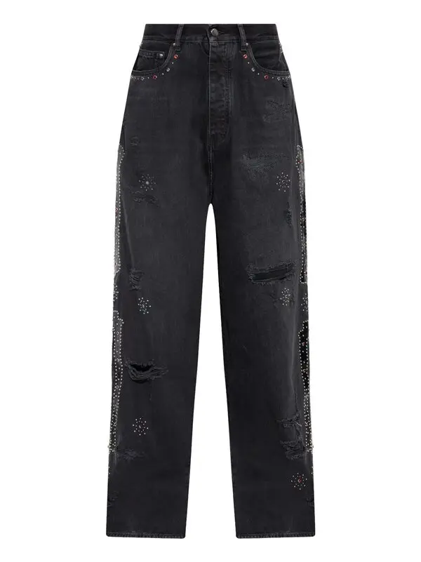 Amiri Jeans With Embellishments - Black