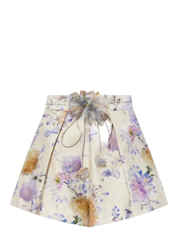 Zimmermann Floral Print High-waisted Shorts - Multicolour