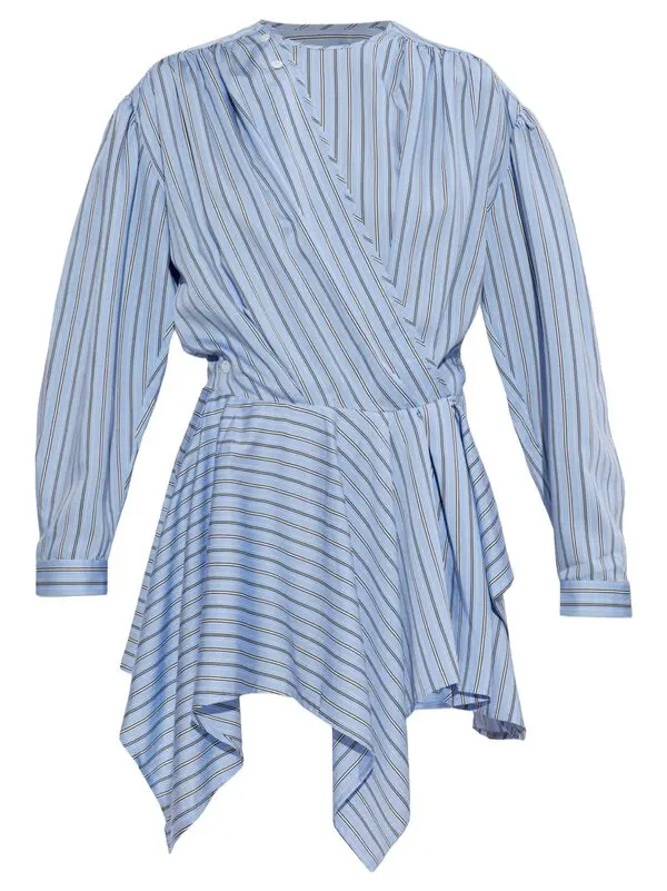 IRO PARIS Striped Wrap Dress - Blue