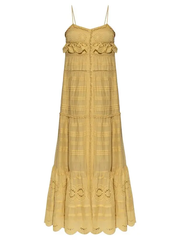 MARANT ETOILE Paule' Strappy Maxi Dress - Yellow