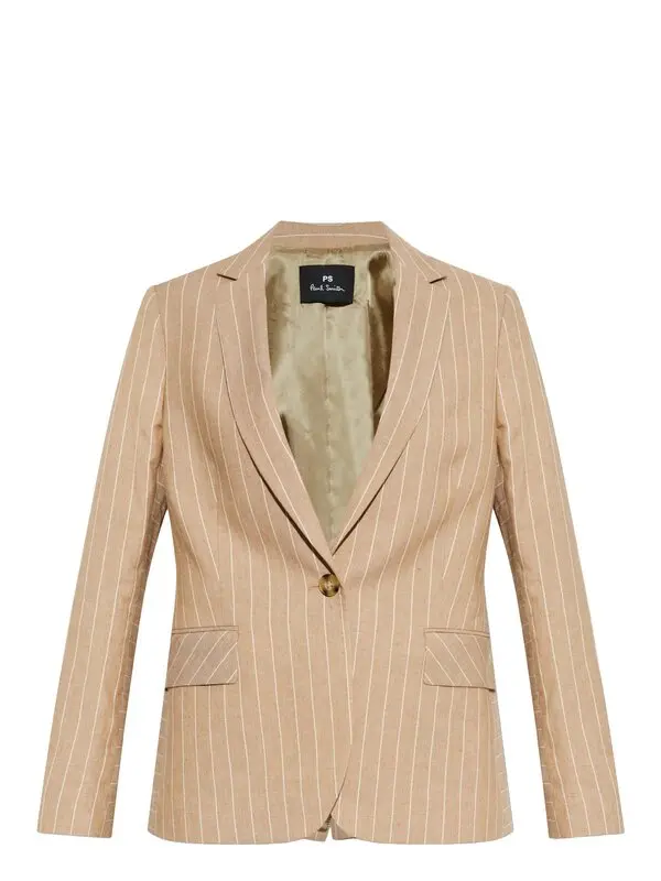 Paul Smith Pinstripe Blazer - Beige