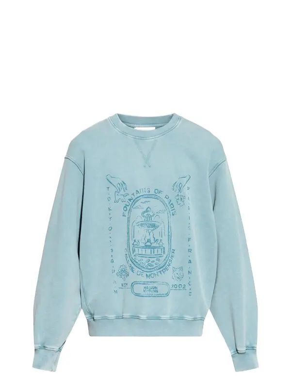 Maison Kitsuné Printed Sweatshirt - Blue