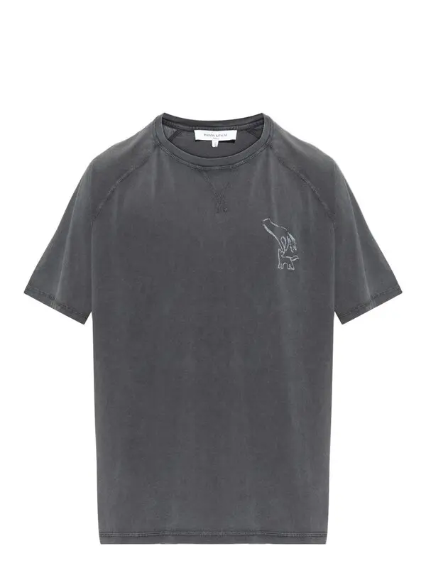 Maison Kitsuné T-shirt With Print - Grey