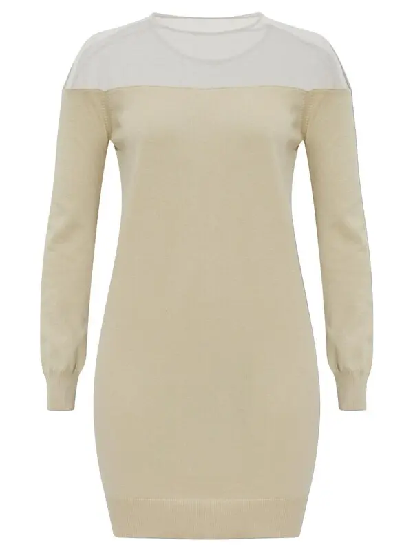 MAISON MARGIELA Long Sleeve Mini Dress - Beige