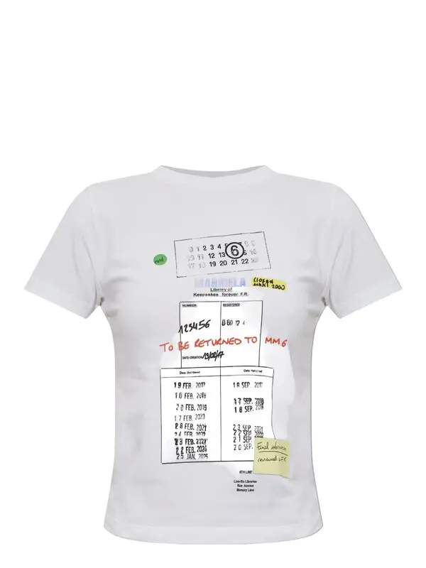 MAISON MARGIELA Printed Slim-fit T-shirt - White